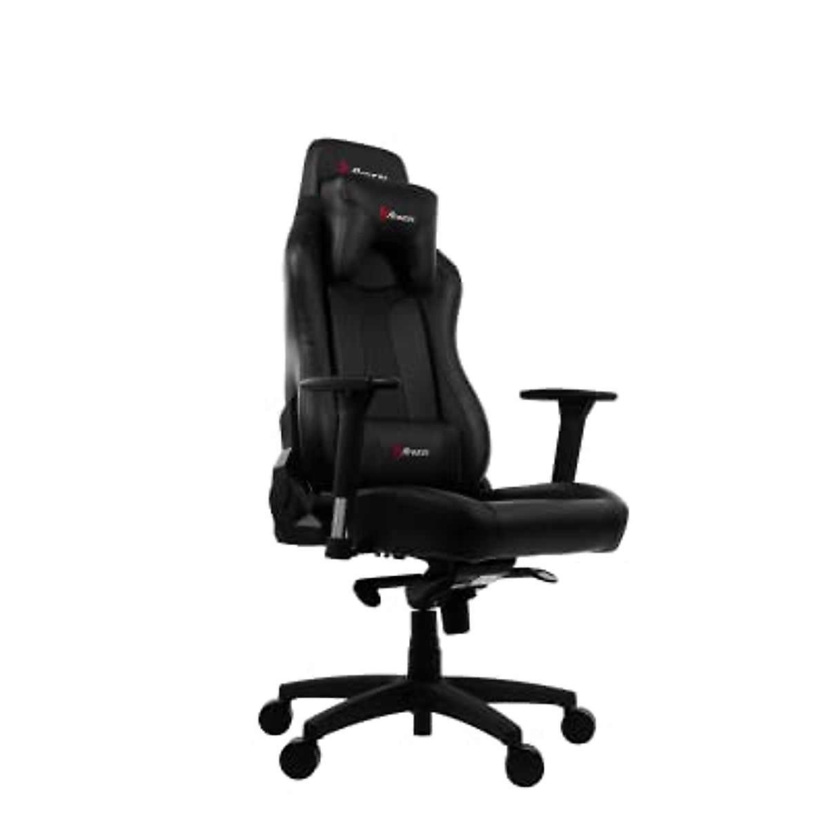Arozzi - Vernazza Premium PU Leather Ergonomic Gaming/Office Chair with High Backrest, Recliner, Swivel, Tilt, Rocker, Adjustable Height & Adjustable Lumbar & Neck Support - Black - Red Accents