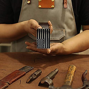 XGALBLA Mens Fashion Native American Flag Square Belt Buckle Black Enamel Medium