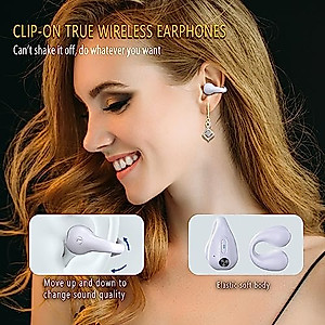 MALIHOO Wireless Ear Clip Headphones, Bluetooth Open Ear Sport Earbuds for Android iPhone,Air Conduction Headphones,Wireless Headset for Cycling,Running Workout,Running,Driving,Bluetooth 5.3