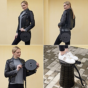 ZUOTEN 2-Piece Upgraded Portable Telescopic Stool Folding Stool Lightweight Outdoor Folding Chair Suitable for Camping Beach g Adjustable Stool Maximum Weight 300 pounds (Color 2)