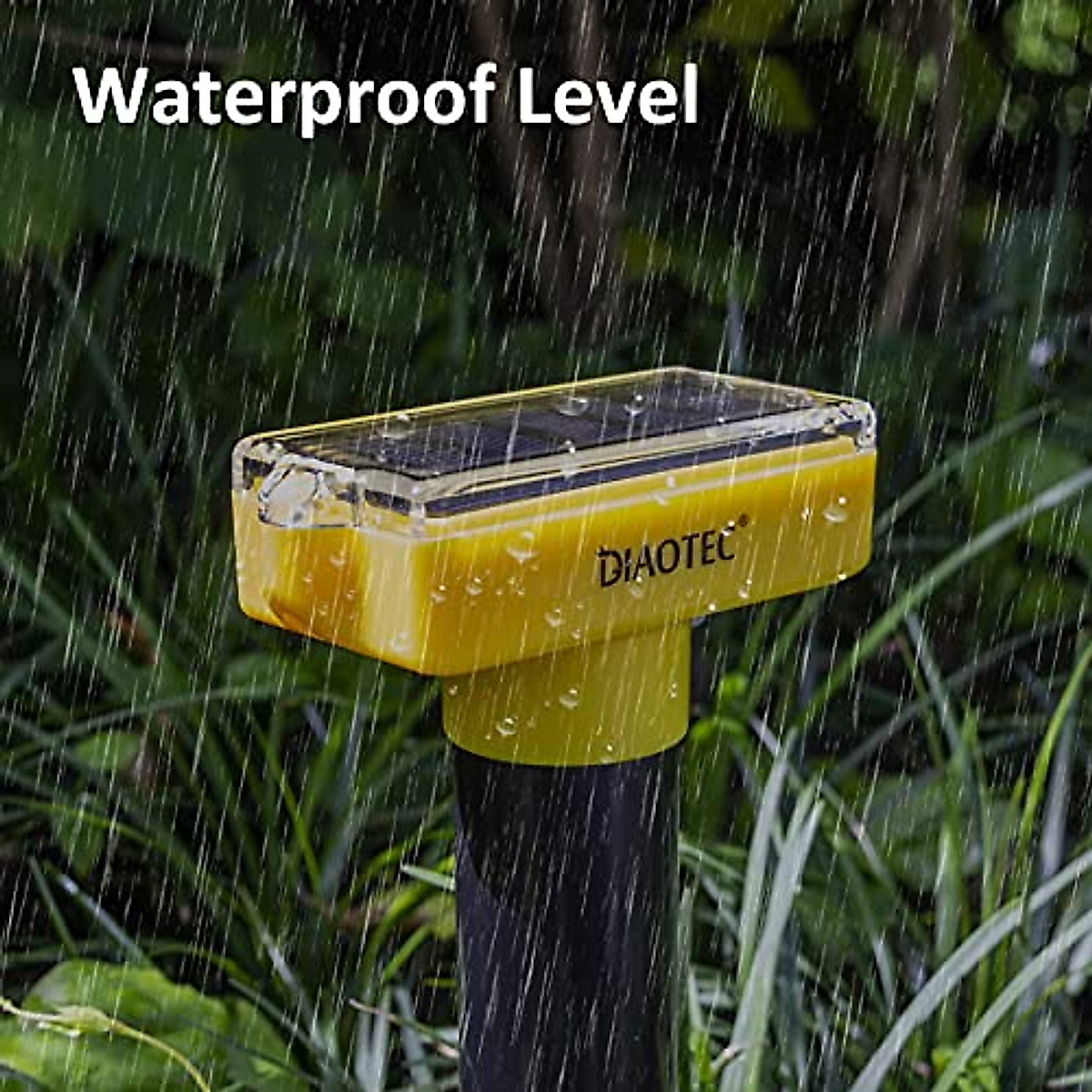 Diaotec Mole Repellents Solar Powered Groundhog Repellent Vole Repellent Outdoor Sonic Spike Pest Control to Keep Rodents Away from Your Lawn and Garden