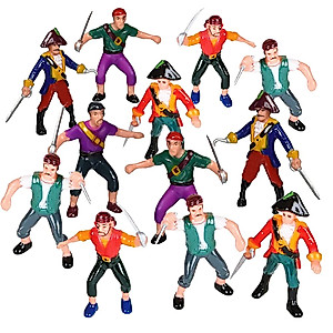 ArtCreativity Pirate Action Figures- Pack of 12- Legendary Plastic Figures in Assorted Poses - Fun Pirate Party Favor and Prize - Excellent Birthday Gift Idea for Boys and Girls Kids Ages 5+