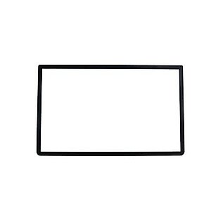 Glass Top Upper Screen Frame Lens Cover LCD Screen Protector with Adhesive for 3DS XL/New 3DS XL LLConsole(Black)