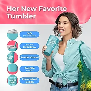 Wise Woman Insulated Stainless Steel Tumbler with Lid and Straw - Funny Travel Mug for Retirement Parties - Teacher Coffee Mug - Nurse Travel Tumbler - Funny Birthday Divorce Going Away Gift For Women