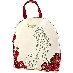 Loungefly Disney Belle Flowers Faux Leather Womens Double Strap Shoulder Bag Purse