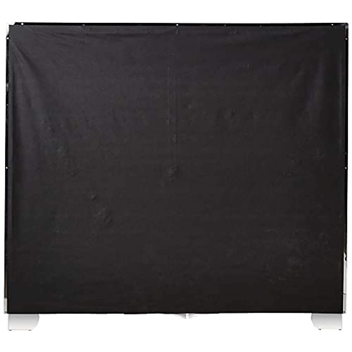 Meridian Furniture Lexi Collection Modern | Contemporary Velvet Upholstered Bed with Deep Tufting, Polished Chrome Stainless Steel Frame and Legs, Queen, Grey