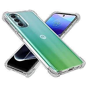Cresee Moto G Stylus 5G 2022 Case, Crystal Clear Reinforced Corner Bumper, Slim Shockproof TPU Cover