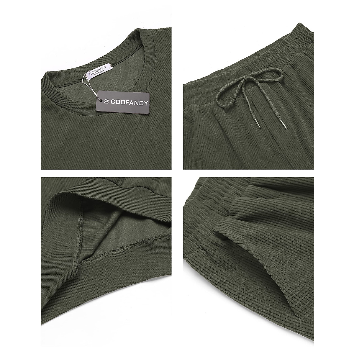 COOFANDY Men's Tracksuit 2 Piece Sweatsuit Set Long Sleeve Pullover Athletic Suit For Sports Casual Fitness Jogging