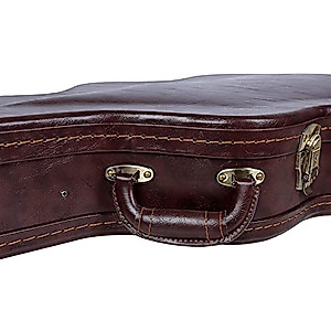 Crossrock CRW600DBR Dreadnought Guitar Case, Multi-layer Wood Case, Arch-top Style, Vintage Brown
