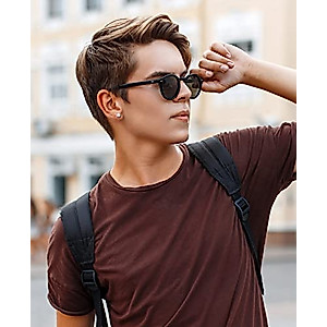 Moissanite Stud Earrings for Women Men Girls, FCINOS 18K White Gold Plated S925 Sterling Silver 1CT D Color VVS1 Clarity Round Cut Lab Created Diamond Earrings Birthday Christmas Gift