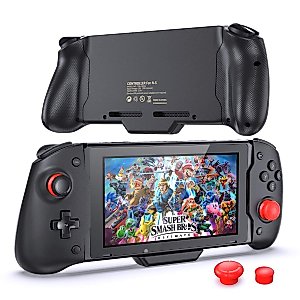 OIVO Controller Compatible with Nintendo Switch Handheld Mode, with Buit-in Upgraded PD Chip, Comfortable & Ergonomic Controller with 6 Gyro Axis, Double Motor Vibration (Renewed)