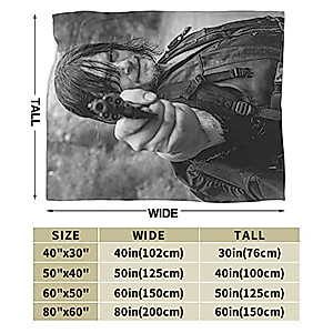 Norman Reedus Flannel Blanket Daryl Dixon Soft Air Conditioner Blanket Anti-Pilling Lap Blanket for Sofa Bedroom Living Room 50x40 inch