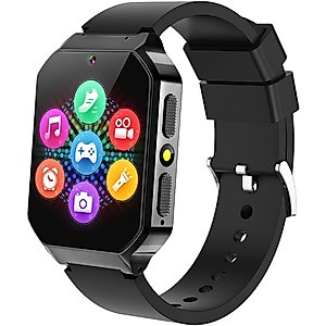 Semloo Smart Watch for Kids Boys Age 6-12 with 26 Games 1.69" High-Resolution Touchscreen Storybook Learning Card Camera Metal Case Music Player Alarm Kids Watches Learning Toys Birthday Gifts