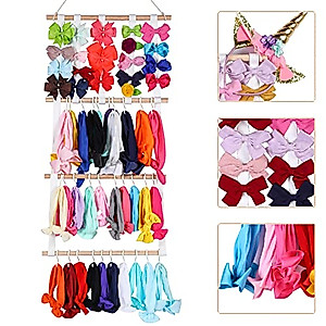 Hipcheer Headband and Hair Bows Holder for Baby Girl,Hanging Newborn Headbands Storage Organizer