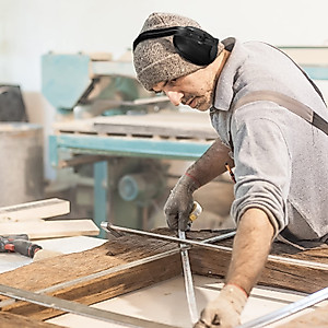 6 Pcs Adjustable Safety Ear Muff Protector Noise Reduction Ear Protection Sound blocking Earmuffs Hearing Protection Ear Muffs Noise Headphones for Hunting Shooting Construction Woodworking (Black)