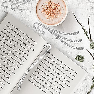 BWWNBY 20Pcs Alloy Bookmark Hook Tibetan Special Metal DIY Bookmark Hook Retro Silver Metal Bookmark Bookmark Metal Carving Hook Antique Tibetan Silver Bookmark