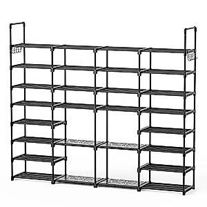 Mavivegue 9 Tiers Shoe Rack Tall Shoe Organizer Shoe Storage Shoe Rack, 8 Tier Large Shoe Rack Organizer