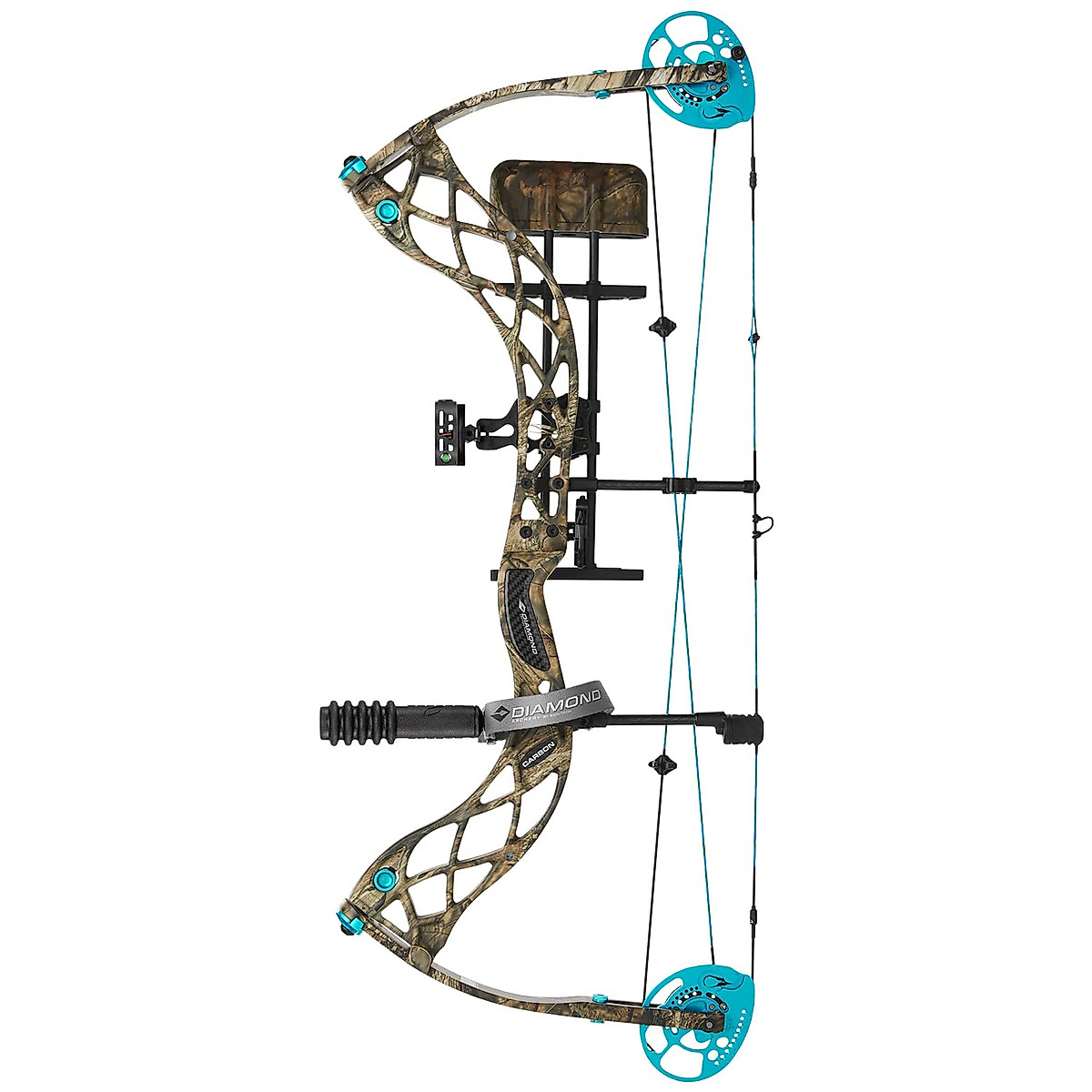 Diamond Archery Carbon Knockout Compound Bow - 3.2 LBS, 30" ATA, 22.5" - 27" Draw Length, 302 FPS, Left Hand 40 LBS, Mossy Oak