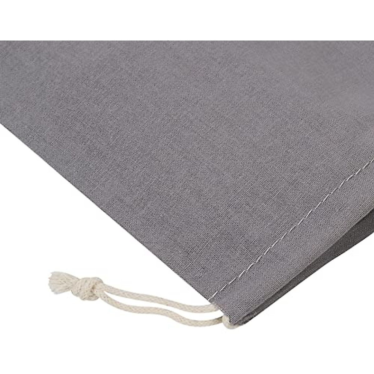 DR 100 Percent Cotton Muslin Drawstring Bags 12-Pack For Storage Pantry Gifts (Smoke 120033)