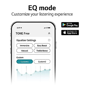 LG TONE Wireless Stereo Headset with Retractable Earbuds NP3, Black, Small