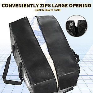 Heavy Duty Extra Large Moving Bags,58 Gallon Jumbo Packing Bags,Huge Moving Storage Bags with Strong Zippers & Carrying Handles,Reusable Big Moving Storage Totes for College Dorm Travel 1Pack