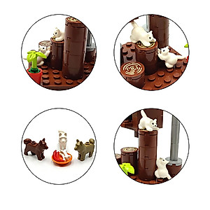 dspitwod Building Block Toys Sets for Girls Boys 6-8-12 Cat Tower Dog Kennel Accessories Brick Blocks for Kids Compatible for Mini Figure Major Brands