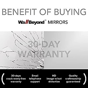 WallBeyond 30.5" H x 19.5" W Asymmetrical Decor Irregular Accent Wall Mirror for Entryway, Hallway, etc || Shape: Abstract & Unique Cobblestone, Vertical - 342104