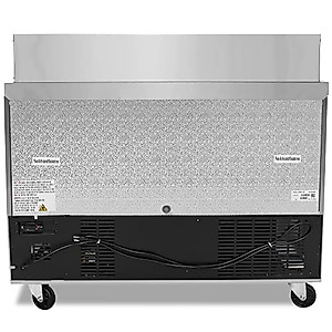 FSE 47-Inch Two-Door Refrigerated Commercial Salad/Sandwich Prep Table, 12 Cubic Feet, Stainless Steel, 115 v, (MRSL-2D)