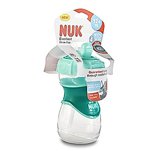 NUK Everlast Straw Sippy Cup, Green, 10oz 1pk