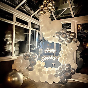 KOMOREBI White Balloons 5 Inch 100pcs Plain White Balloons White Latex Balloons for Birthday Engagement Wedding Baby shower Anniversary Party Decorations