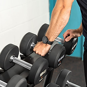 METIS Pro Urethane Dumbbell Rack Sets - 2 Tier Weight Stand for Dumbbells | Commercial Dumbbell Set & Racks | Individual Dumbbell Stand or Stand with Weight Set (Rack Only)