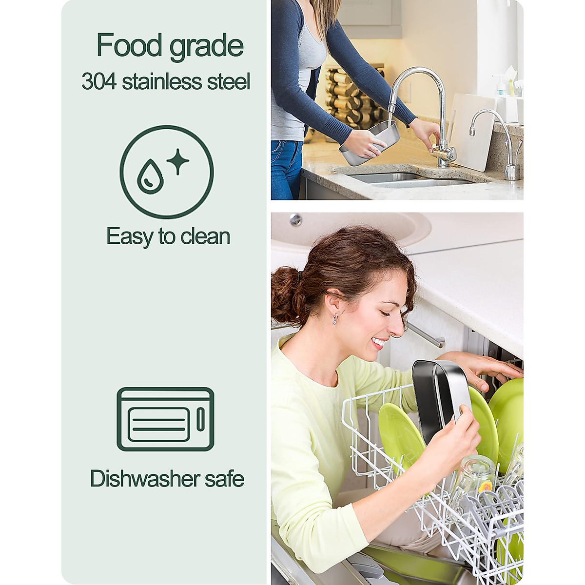 STN Heated Lunch Box,75W Electric Lunch Box Food Heater 1.5L Heated Lunch Boxes For Adults Work With Insulated Bags and Big Cutlery Set For 12V 24V 110V