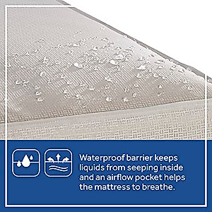 Sealy OptiCool Dual Firm Cool Gel Memory Foam Waterproof Baby Crib Mattress and Toddler Mattress, Sustainable and Breathable Cover, Greenguard Air Quality Certified - Made in USA, 52"x28"