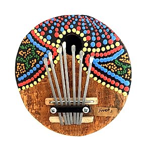 Coconut Kalimba Thumb Piano - 7 Keys - Hand Painted Percussion Instrument - JIVE BRAND