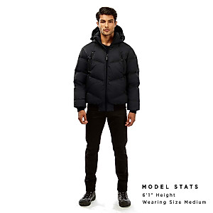 Triple F.A.T. Goose Reizen Puffer Jacket Men - Down Jacket Men - Mens Down Jackets Coats - Mens Down Jacket - Bubble Coat (Black, Medium)