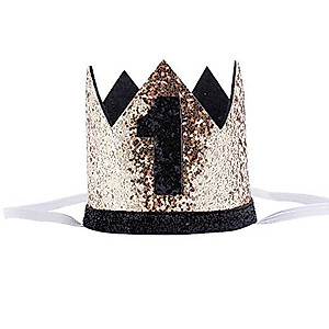 Baby Boys Lion 1st Birthday Cake Smash Outfit Wild One Year Old First Birthday Party Bloomers Y Back Adjustable Suspenders Bowtie set Necktie Shorts Diaper Cover Gold Crown Hat Headband Clothes Black