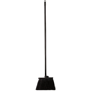 SPARTA 3688403 Flo-Pac Duo Sweep Synthetic Unflagged Warehouse Broom with Metal Handle, 7" Trim x 13" Width Bristle, 48" Overall Length, Black