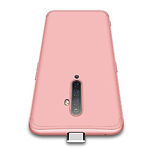 ZSCHAO Case for Oppo Reno2 Z - 360 Degree Ultra Slim Anti-Shock with Tempered Glass - Matte, Pink Gold, Shock-Absorbent, Anti-Slip