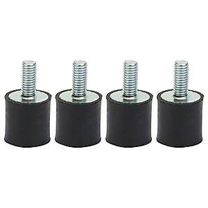 Rubber Mounts, 4pcs M3 M5 M6 Anti Vibration Silentblock Car Boat Bobbins for Air Compressors, Diesel Engines, Gasoline Engines, Water Pumps(VD15*15 M5*12)