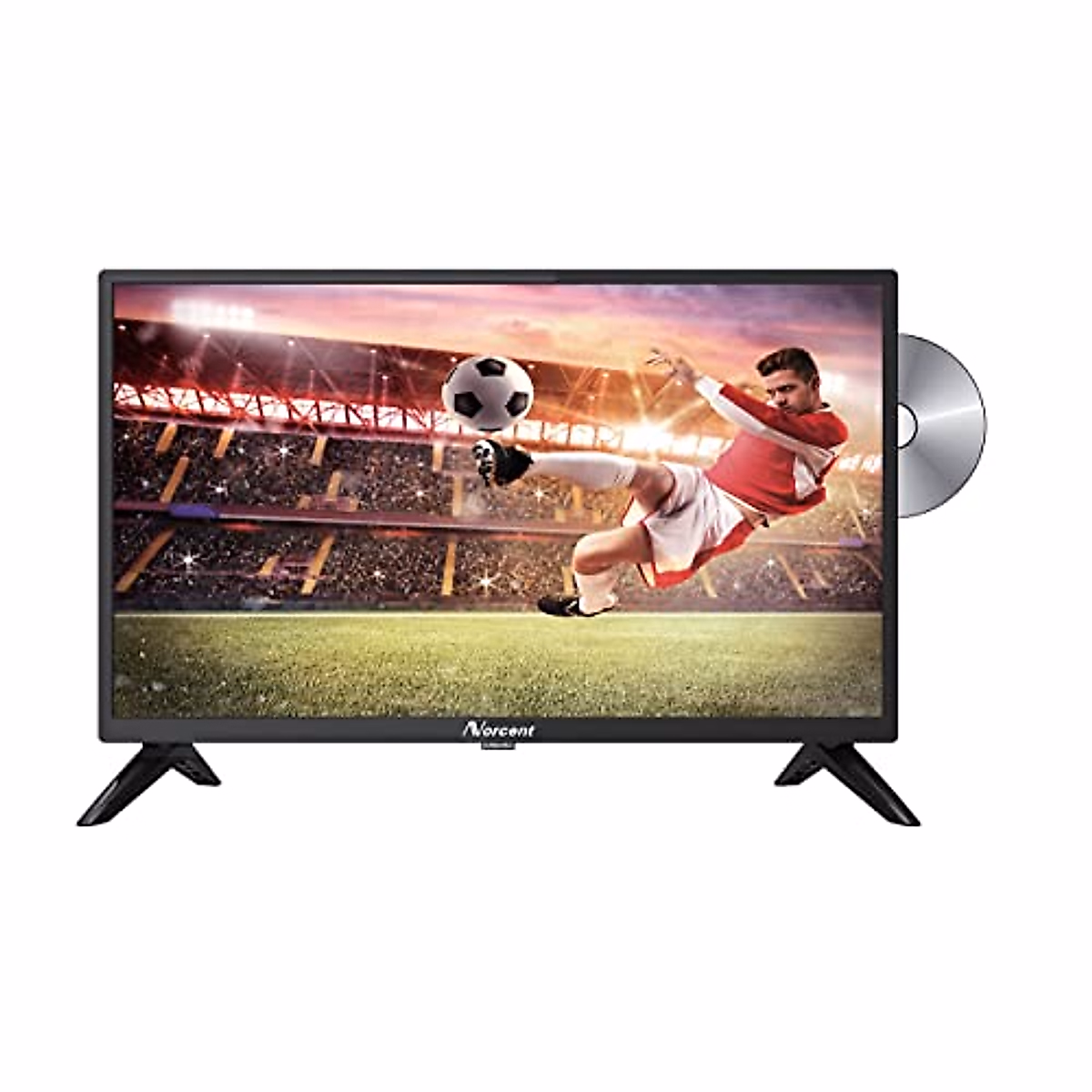 Norcent 24 Inch 720P LED HD Backlight Flat DVD Combo TV, VGA USB HDMI Digital TV Tuner Cable, Build-in DVD Player Dual Channel 3W Speakers Monitor Television (24 inch)