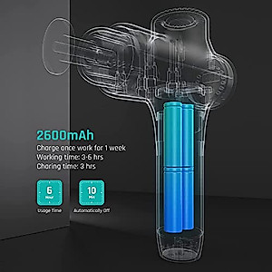 Mebak 3 Massage Gun Deep Tissue Massager for Pain Relief Neck Back Body Relaxation, Super Quiet Portable Electric Percussion Massage Black