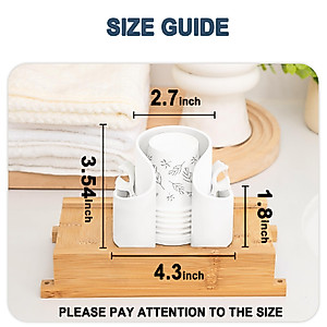 Elvarias Cotton Pad QTips Holder, Bathroom Cups Dental Floss Dispenser, Storage Organizer for Cotton Pad QTips Paper Cup Floss, Bathroom Accessories Storage Organizer, Vanity Makeup Organizer (White)