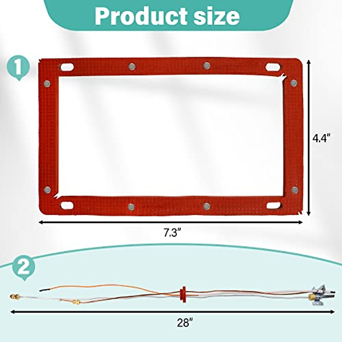 Upgrade SP20075 Pilot and Igniter Assembly Replacement Kit for Natural Gas Water Heater, Compatible with Rheem, Compatible with GE, Includes: Pilot Assembly, Burner Door Gasket, Screws, Clips