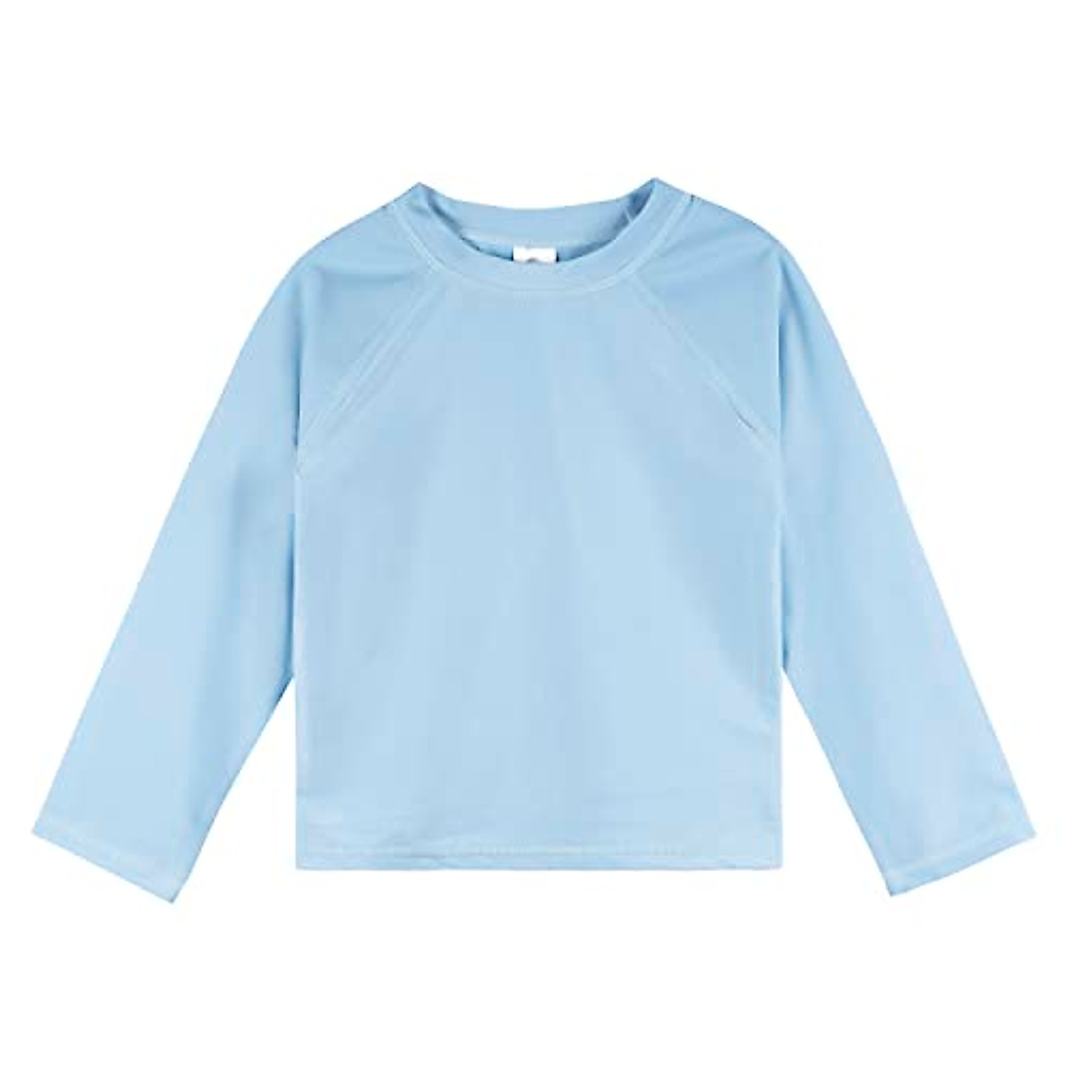 Gerber Unisex Baby Toddler UPF 50+ Long Sleeve Rashguard Swim Shirt, Light Blue, 4T
