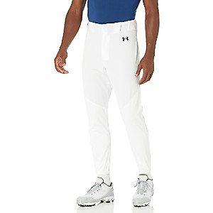 Under Armour Men's Utility Baseball Pant Closed 22, (100) White / / Black, Medium