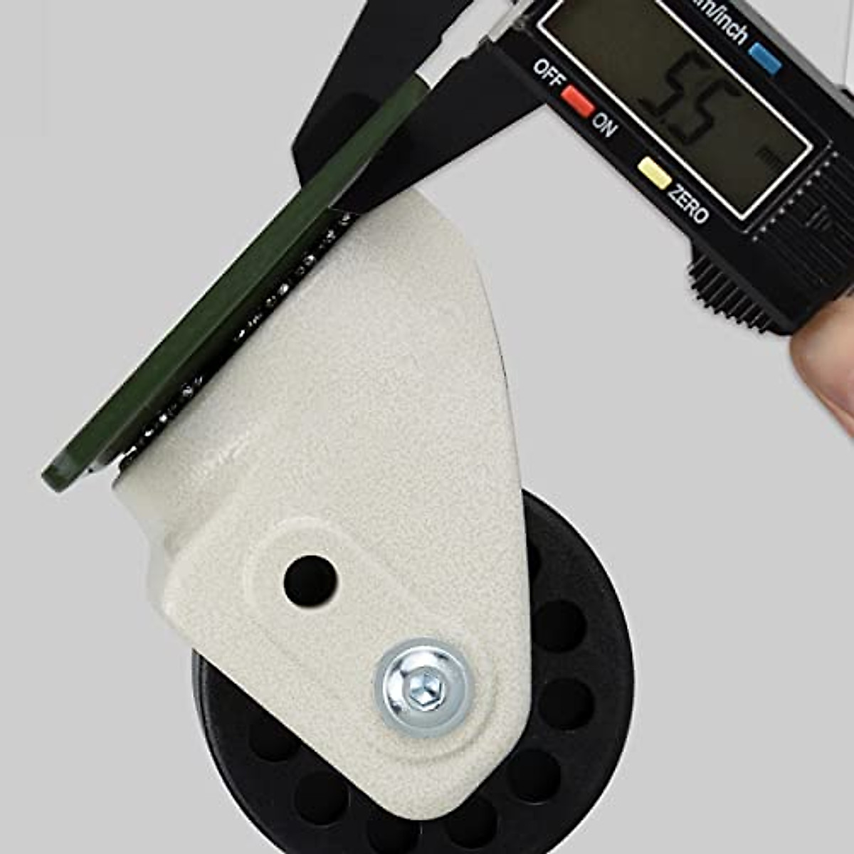 Swivel Castor Wheel Trolley Furniture Caster, Heavy Duty Caster Wheels, 360 Degree Swivel Castors, White Nylon Material, for Furniture Workbench Welding Table, Workbench Caster, 4 Pieces Castor Wheel