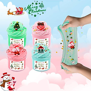 4 Pack Upgrade Cloud Slime Kit with New Stickers, Super Smooth, Soft and Spreadable,Scented DIY Slime Supplies for You, Party Favor, Birthday