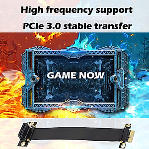 PCIE Extension Cable,PCI-Express 3.0 1X Male to Female Riser Cable PCI-E 1X Extender Adapter Jumper (18cm,90°