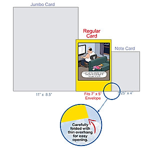 NobleWorks - 1 Cartoon Birthday Greeting Card Funny - Hilarious Bday Notecard with Envelope, Comic Humor Celebration - Age Scroll C3679BDG