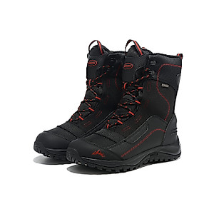ROCKMARK Men's Winter Snow Boots Outdoor Warm Mid Calf Waterproof Durable Boot Non-Slip Warm Climbing Shoes (9.5, Red)